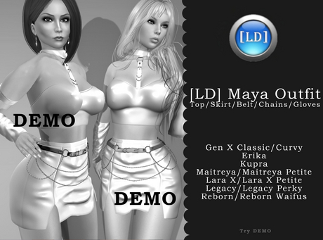 Second Life Marketplace - DEMO [LD] Maya Outfit
